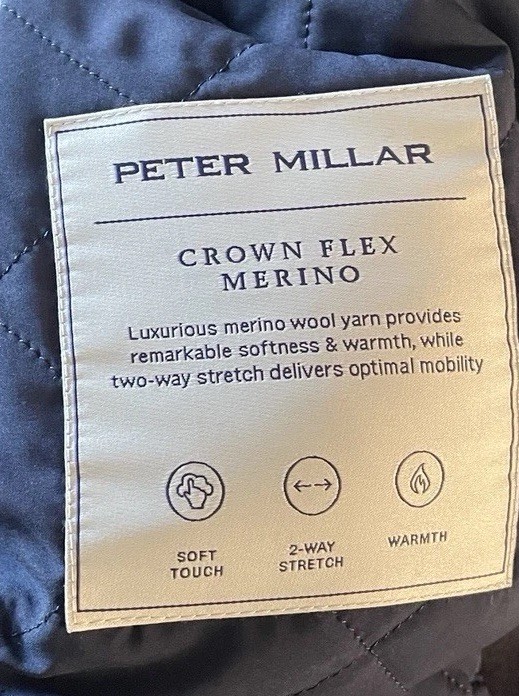 New $795 Peter Millar Men's Navy Blue Crown Wool City Coat Size Large ...