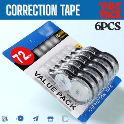 NEW 6Pcs Correction Mouse Roller Tape Wheel Tipex Eraser Office ...