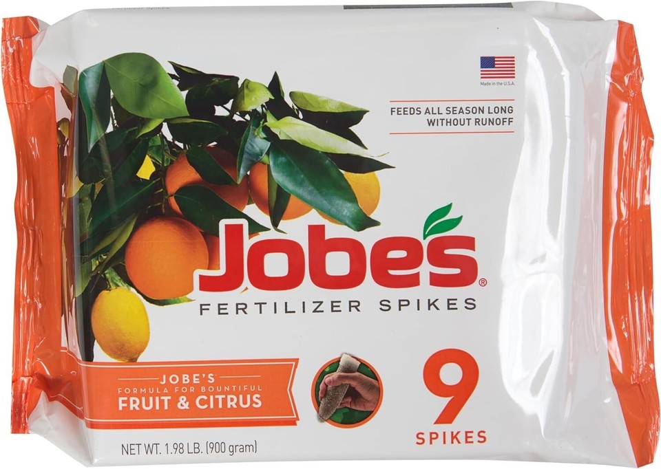 Jobe's Citrus & Fruit Tree Fertilizer Spikes - Easy Slow-Release Care ...