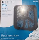 Utilitech 20-in 3-Speed Indoor Box Fan Black Finish NEW | eBay