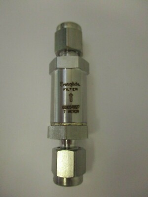 SWAGELOK SS-27, 1/8" TUBE FITTING, INLINE PARTICULATE FILTER 7 MICRON ...