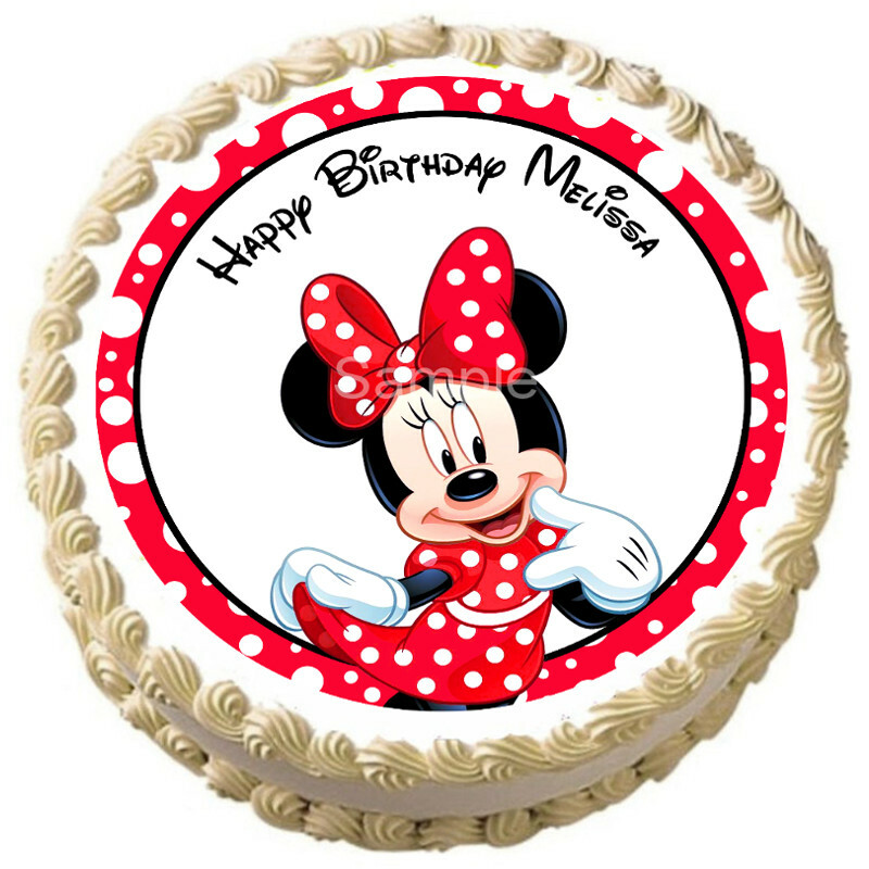 Red Minnie Mouse Cake Topper