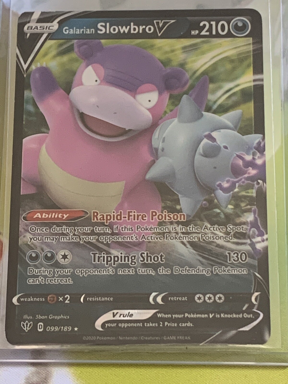Galarian Slowbro V 99/189 | Pokemon TCG Darkness Ablaze | Ultra Rare NM ...
