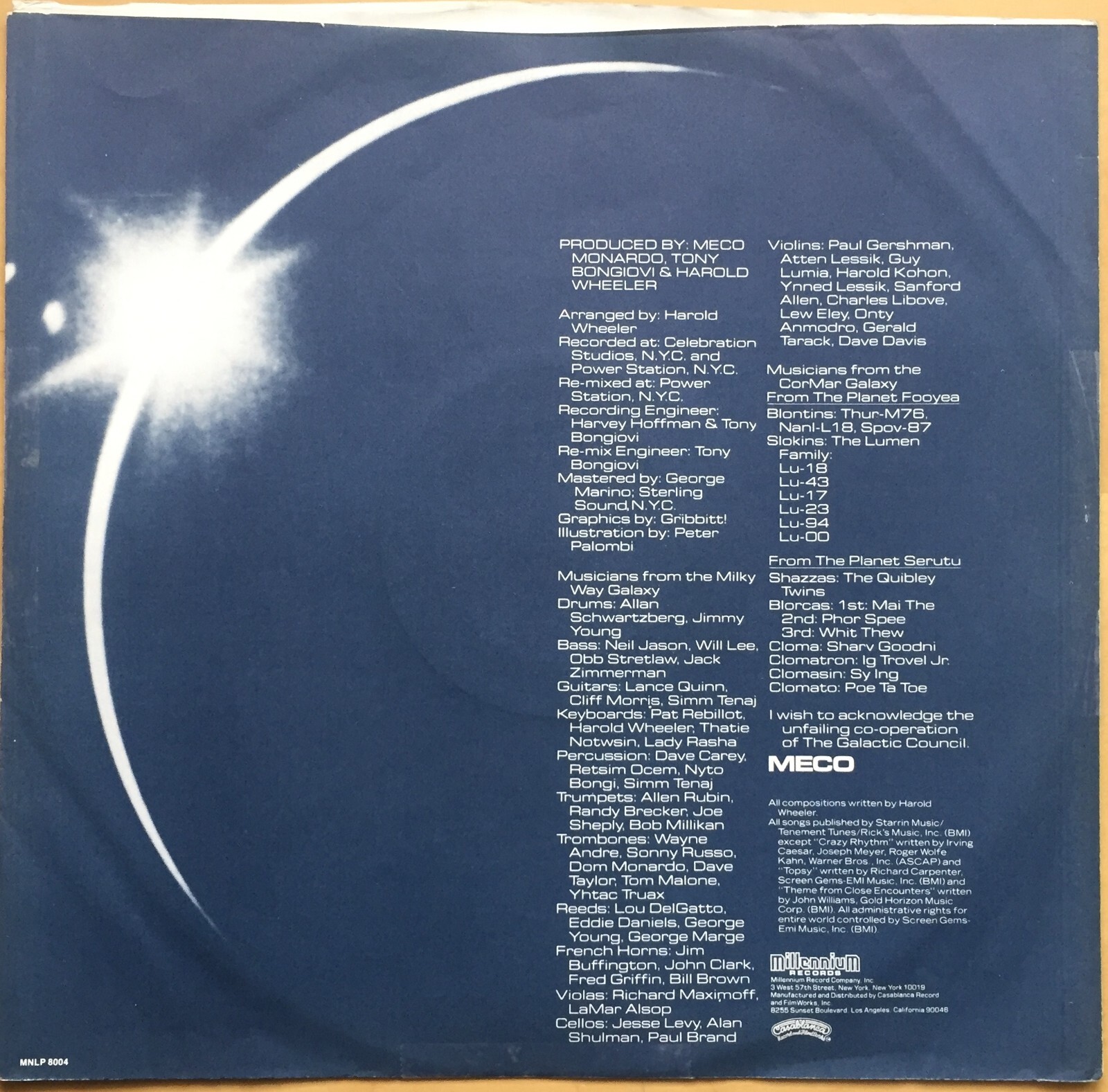 MECO ENCOUNTERS OF EVERY KIND 1977 1ST PRESS USA MILLENNIUM VINYL LP ...