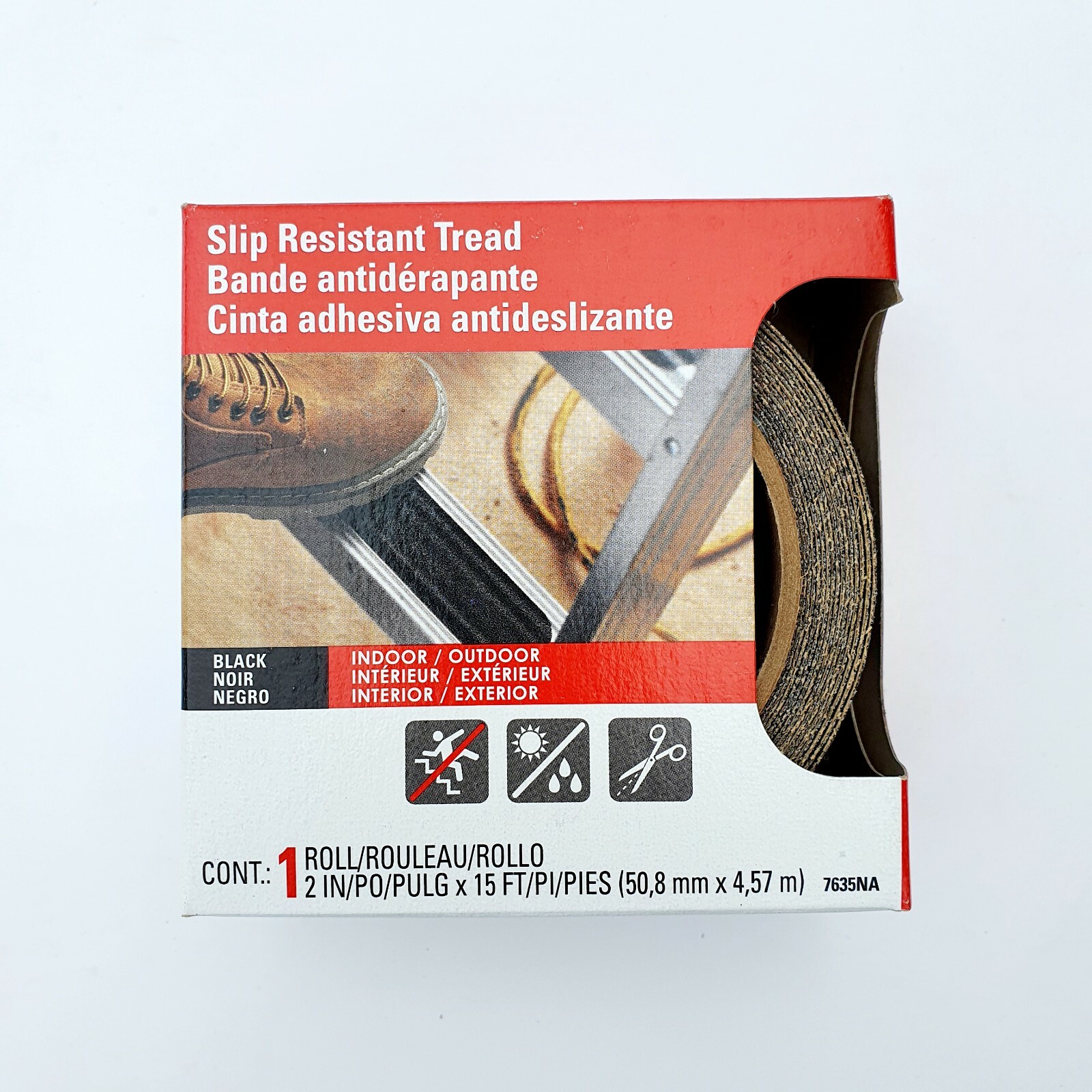 3M Anti-Slip Resistant Adhesive Strip Tread for Indoor & Outdoor - 1 ...