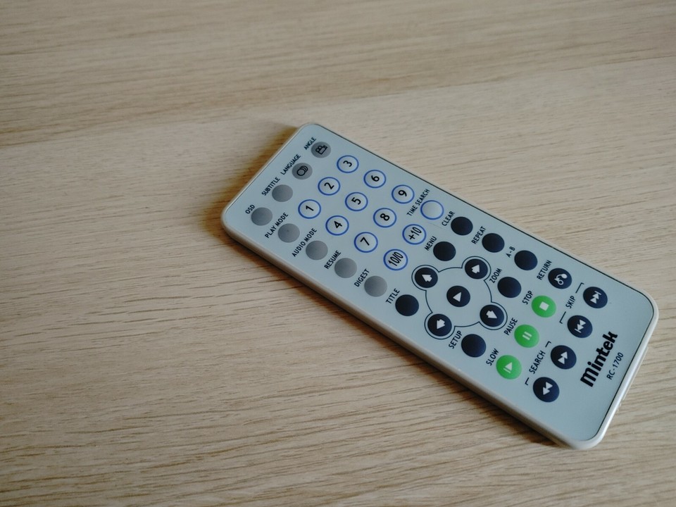 Mintek RC-1700 Portable DVD Player CR2025 Remote Control.. | eBay