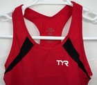 NWT Women’s TYR Carbon Triathlon Tank Top Racer Back Red Black Medium ...