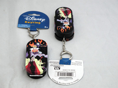 Disney Villains Tin Stash Keeper Keychain Maleficent Cruella Ursula ...