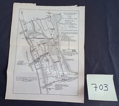 1898 Manila Philippines US Army Spanish American War Map | eBay