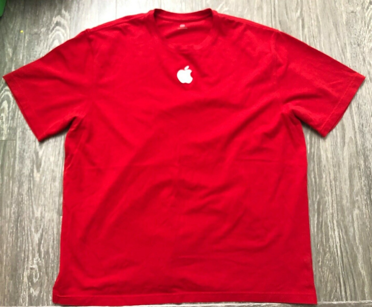 Apple Employee Red Heavy Cotton White Logo T-Shirt 2X… - Gem
