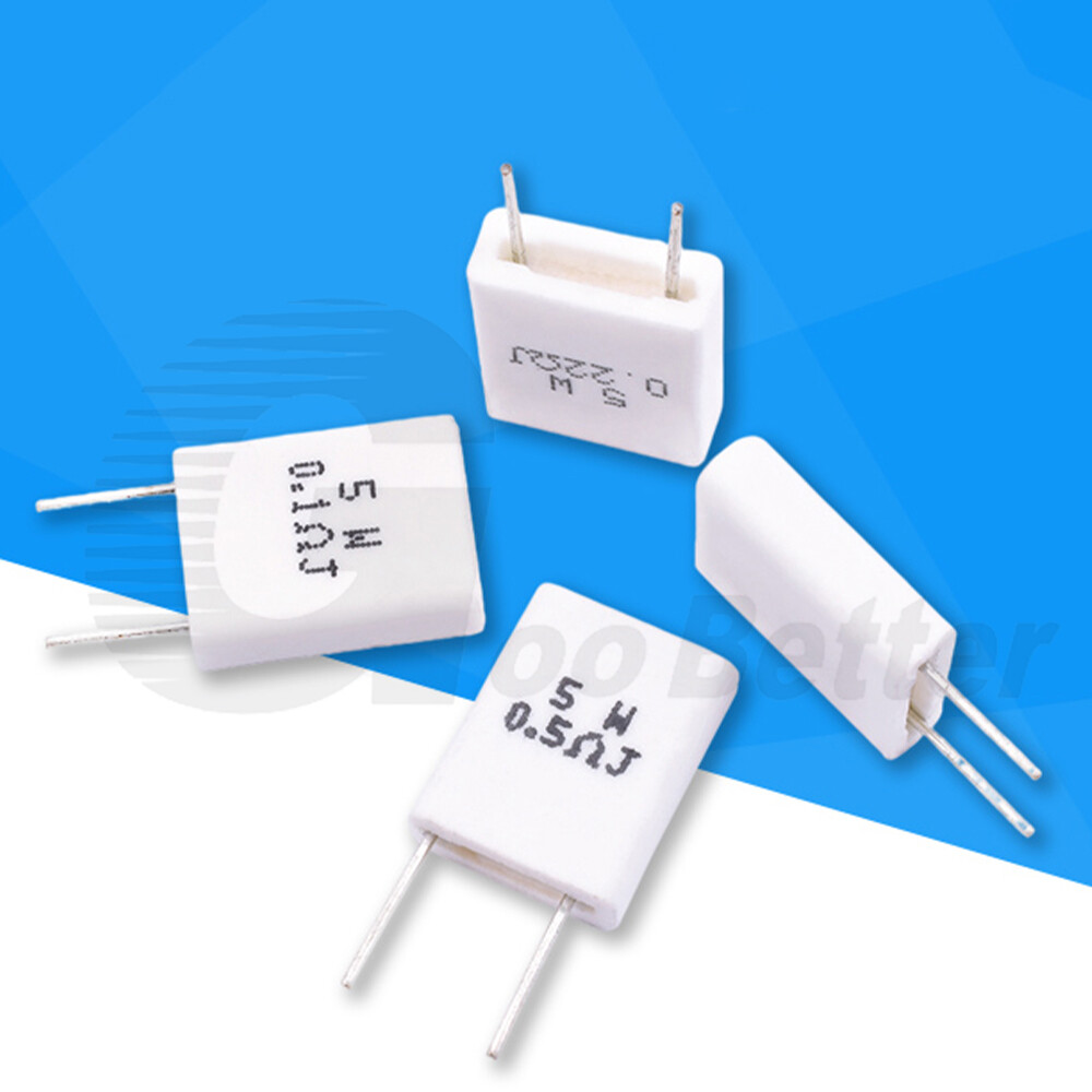Non Inductive Ceramic Cement Resistor 5W 5% 0.1/0.15/0.22/0.25/0.33/0.5 ...