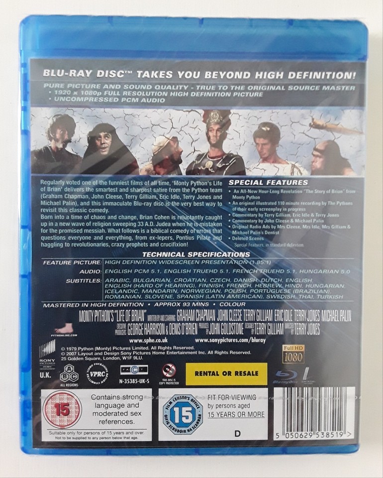 BN Monty Python's Life Of Brian Blu-Ray DVD | eBay UK