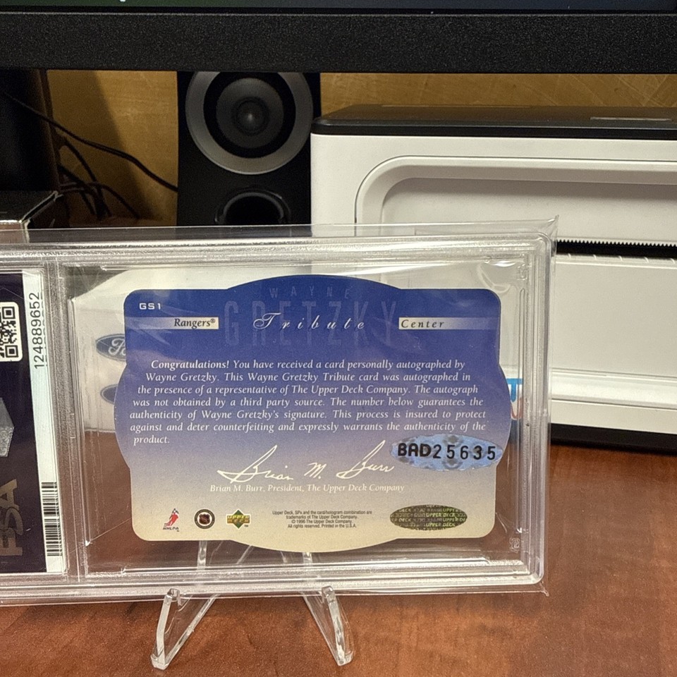 Wayne Gretzky 1996 SPX Upper Deck Tribute Autograph GS1 PSA 9 10 Auto HOF 🐐 | eBay