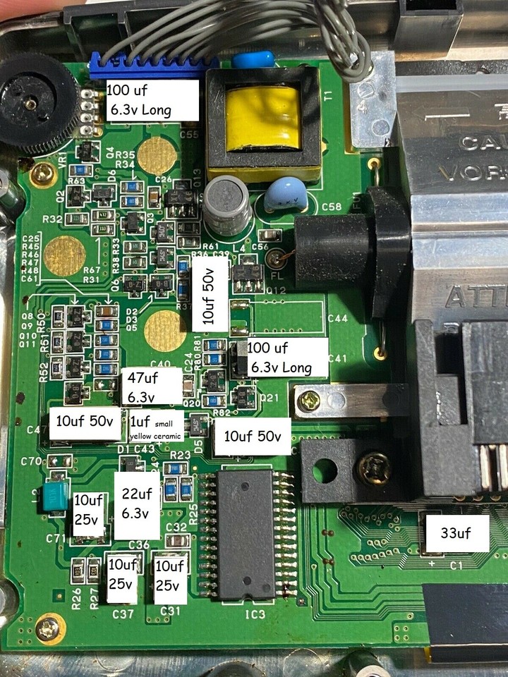 Sega Game Gear Capacitor Kit Covers All Models complete overhaul kit ...