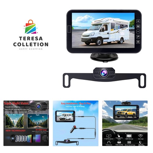 Car Backup Camera for Truck 7″ monitor AHD 2K Front Rear View Camera ...