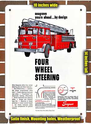 Metal Sign - 1967 Seagrave Fire Engine- 10x14 inches | eBay