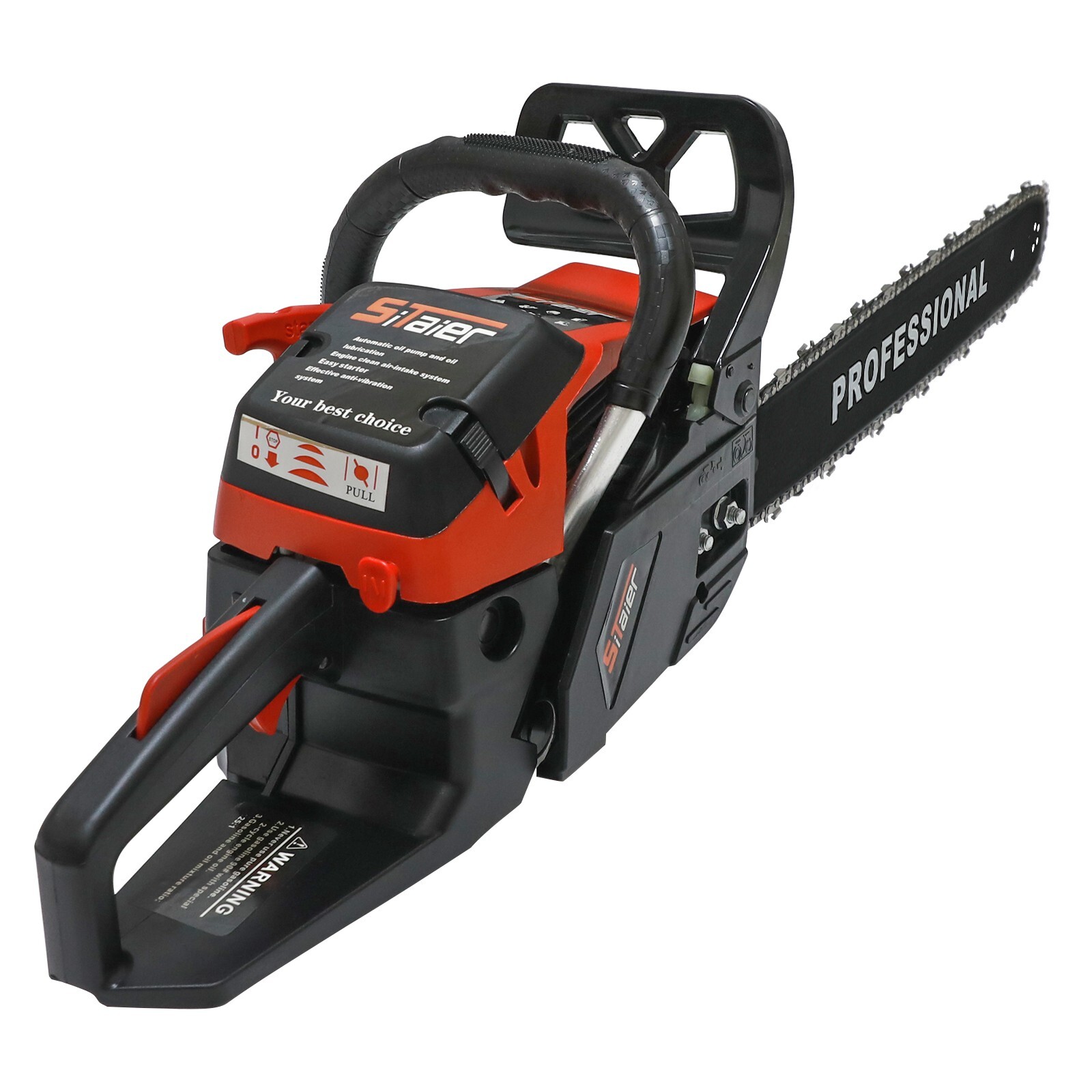 22" 52CC Gas Crankcase Chain Saw Gasoline Chainsaw Powered Wood Cutting ...