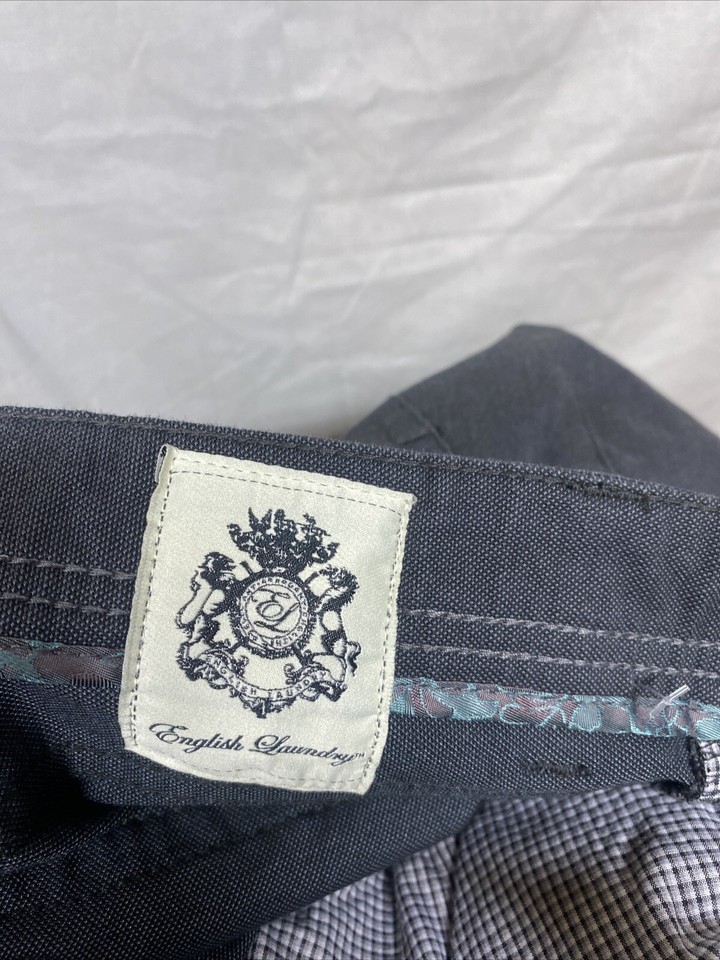 English Laundry Mens Pants Dress Slacks Bottoms 34 W x 32 L Black ...