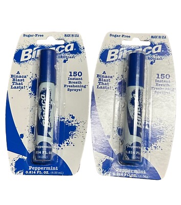 2 Binaca AEROblast Peppermint Breath Freshener Spray 150 Sprays Each | eBay