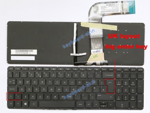 New for HP 15-P 17-P 17-F,15-Pxx,17-Pxx,17-Fxx,15-P100 keyboard UK ...