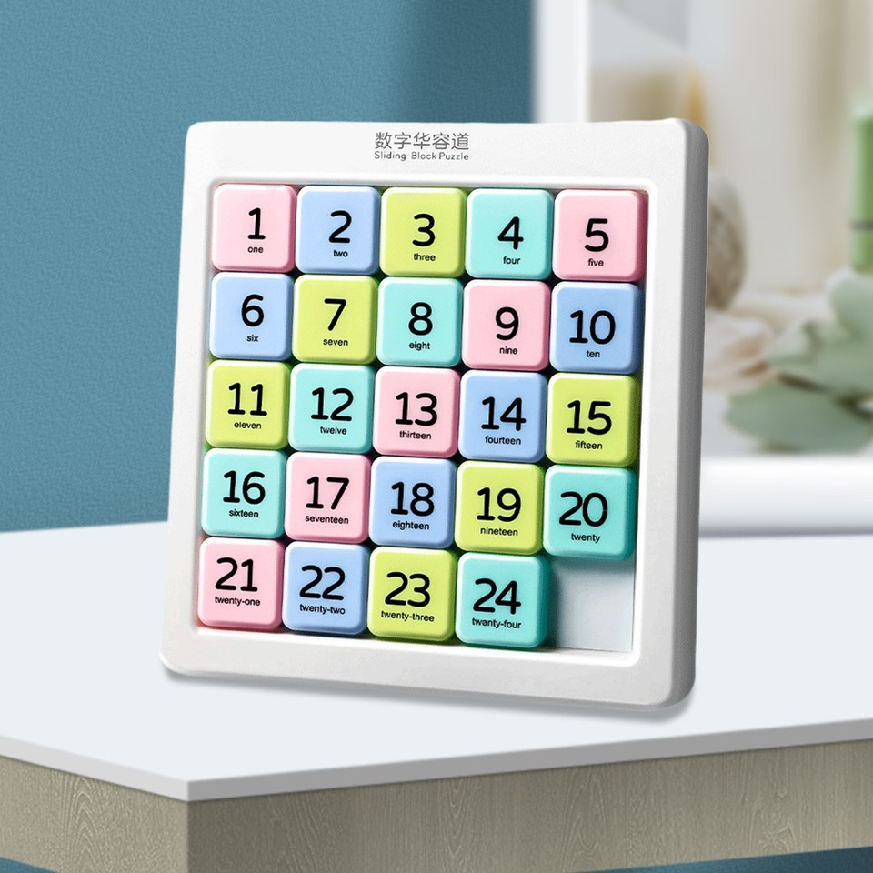 Sliding Block Puzzle Number Sliding Puzzle Game Toy Brain Teaser | eBay