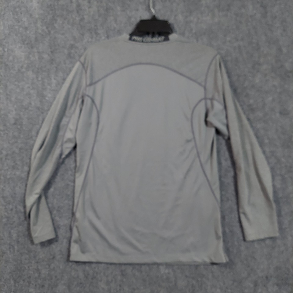 Nike Pro Combat Dri-Fit Fitted Shirt Mens Medium Gray Long Sleeve ...