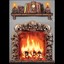 Gothic 4x5 FIREPLACE SKULLS WALL DECORATION Halloween Haunted House ...