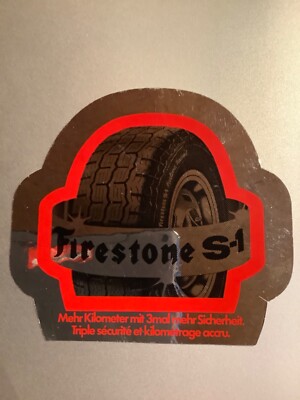 Adhesive Sticker - Firestone S-1. Vintage 80s Original decal | eBay