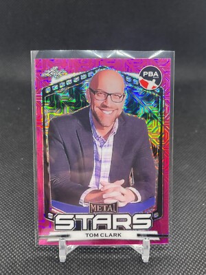 TOM CLARK 2024 Leaf Metal PBA Tour Bowling Stars Pink MOJO SSP #PBA-6 ...