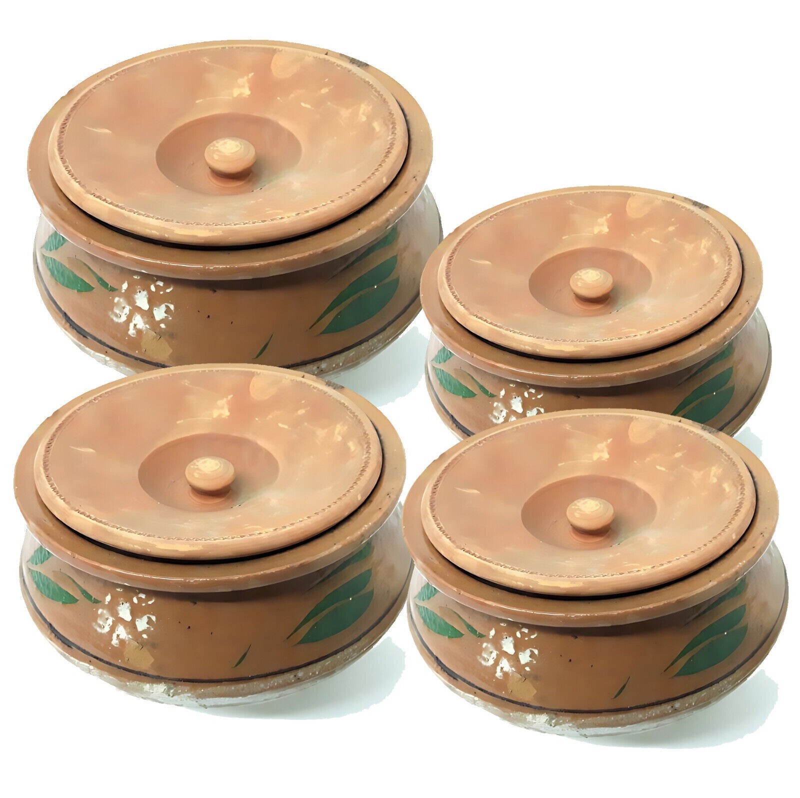 Clay Mitti Handi Karahi Cooking Pot Biryani Chicken Open Fire Gas Top ...