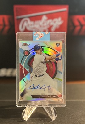 2023 Topps Finest JOSH JUNG Auto Refractor #FA-JJ Rookie RC Texas ...