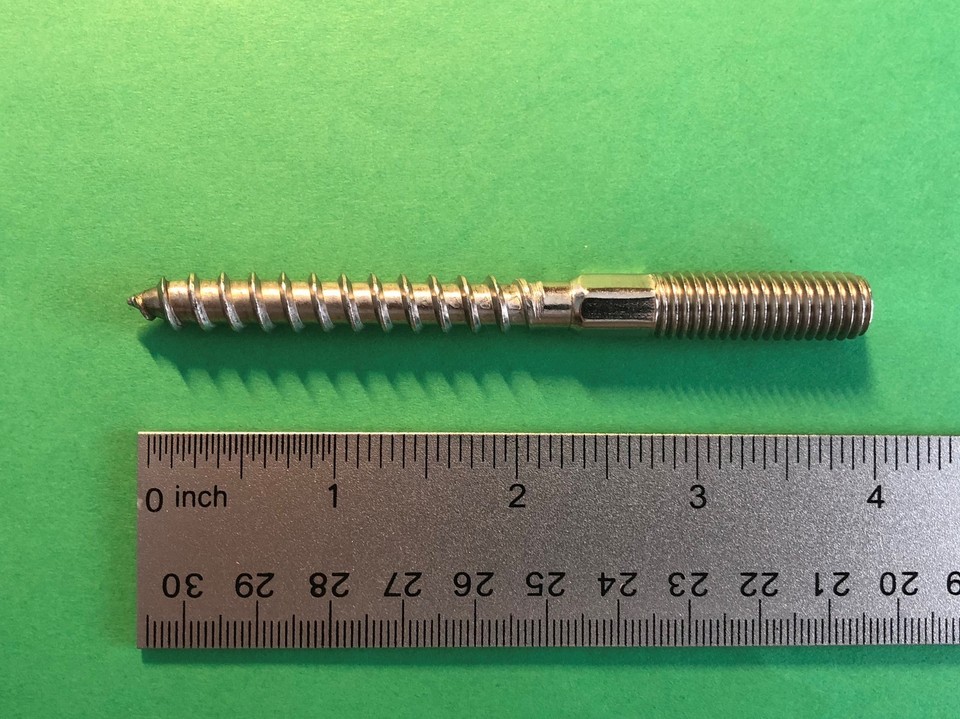Stainless Steel 316 Lag Screw Double Thread Wood Screw Coach / M10 ...