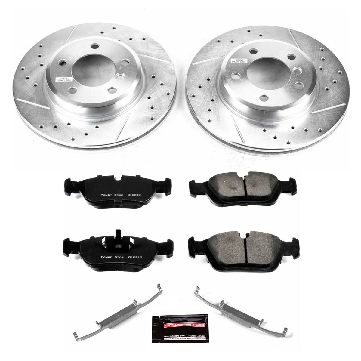 K868 Powerstop Brake Disc and Pad Kits 2-Wheel Set Front for 325 E46 3 ...