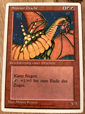 Shivan-Drache Deutsch unlimitiert NM Magic Karte MtG Shivan Dragon ...