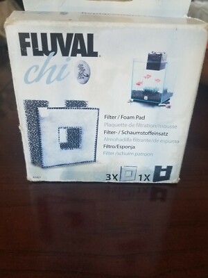 Fluval Chi Filter Replacement- 3 Filter Cartridges and 1 Foam ...