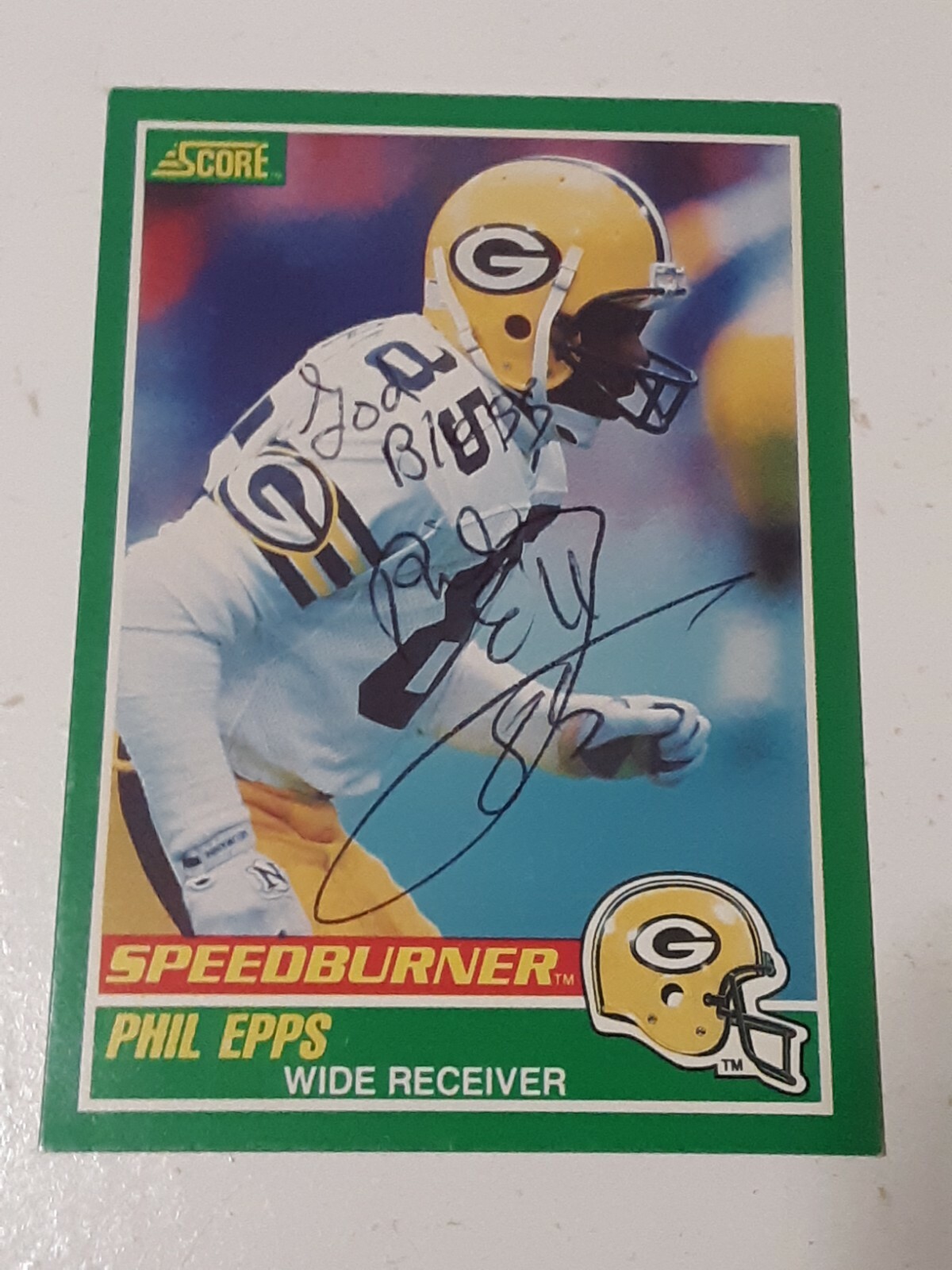 Phil Epps Green Bay Packers 1989 Score Autograph Card #315 READ ...