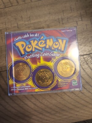 Hasbro Pokemon Battling Coin Game 3 Unique Coins 1999 Never Used ...