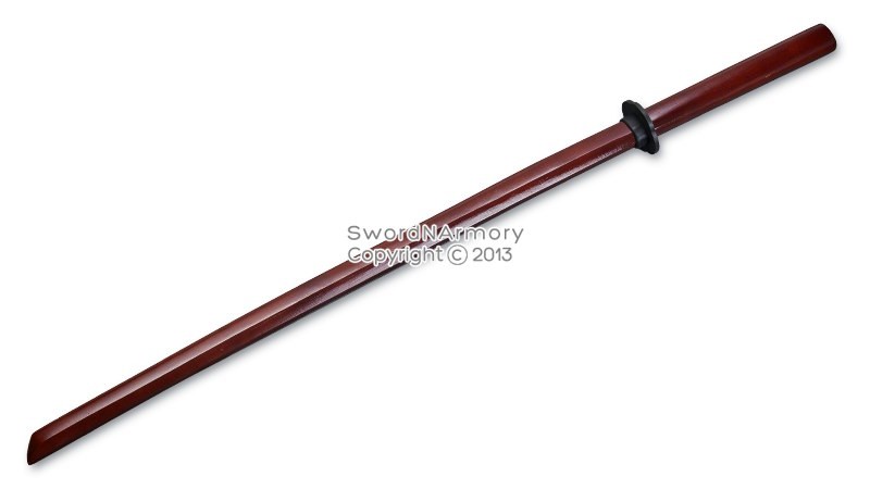 39" Red Wooden Samurai Practice Sword Bokken Bokuto Training Katana ...