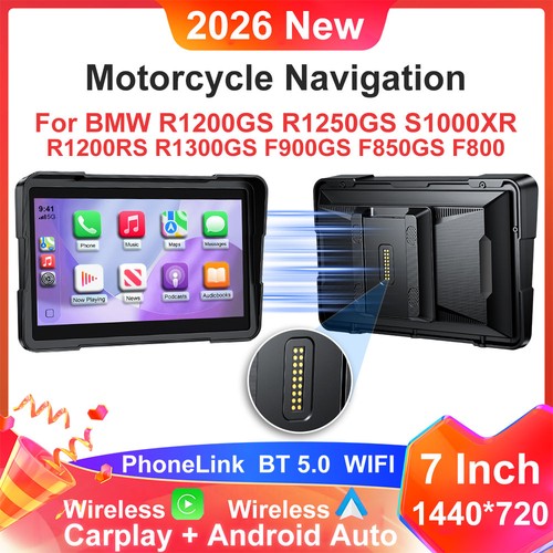 7 Inch Motorcycle CarPlay GPS for BMW, QLED CarPlay Screen, 1000 Nits ...
