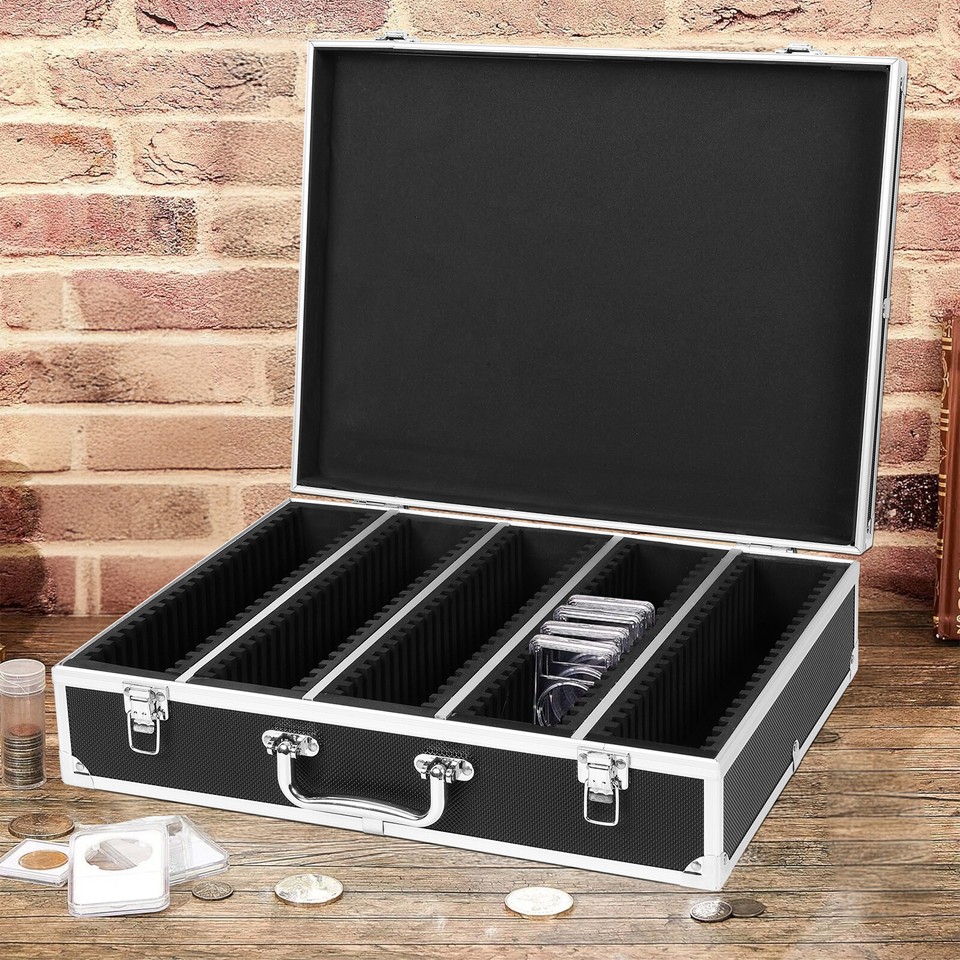 110pcs Aluminum Frame Storage Case Trading Card Box Slab Coin Holder f ...