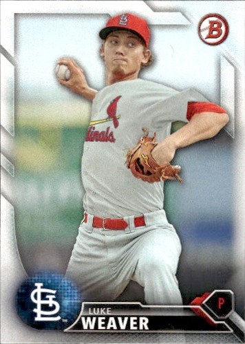 2016 Bowman #BP141 Luke Weaver Prospects St. Louis Cardinals Baseball ...