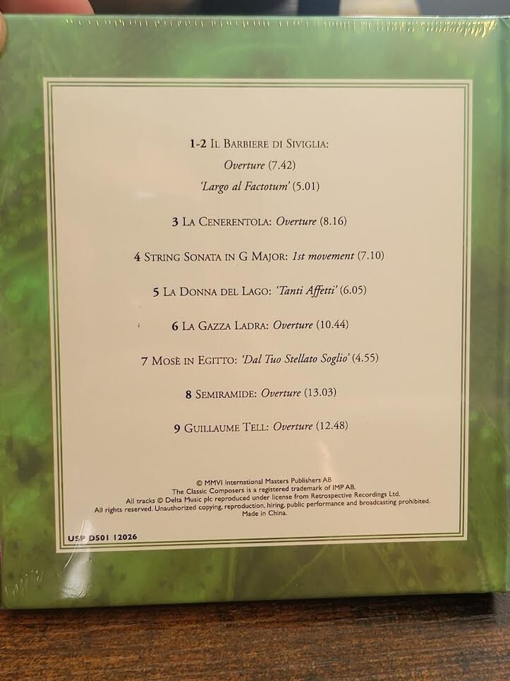 NEW SEALED ROSSINI OPERAS AND OVERTURES -- CLASSIC COMPOSERS | eBay