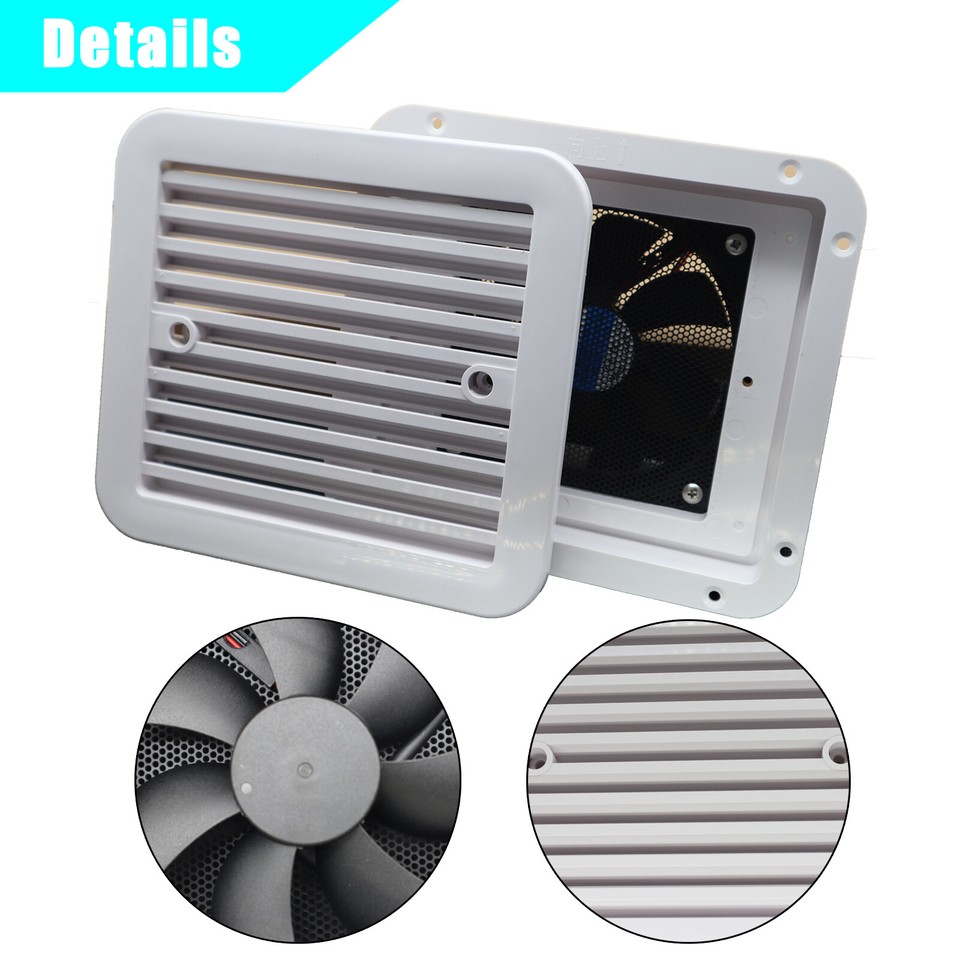 12V RV Caravan Side Air Trailer Vent Ventilation Cooling Mute Exhaust ...