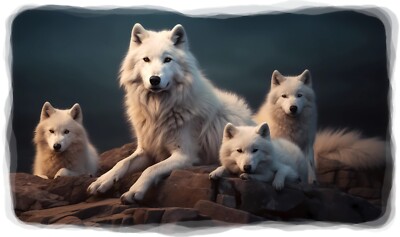 WOLF PACK MOUNTAIN SCENE CAMPER MOTORHOME VAN CAR WALL ART STICKER WFS2 ...