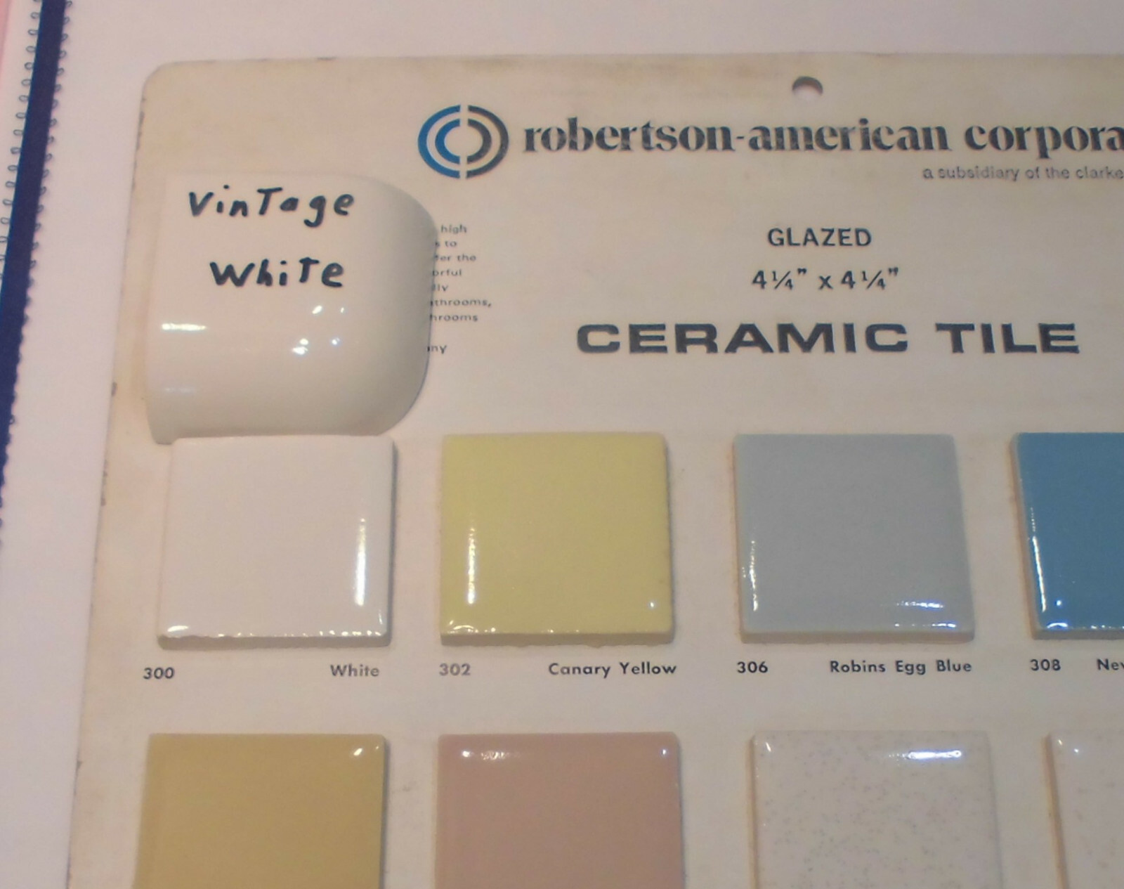 2 pcs.*Vintage White* Ceramic Bullnose outside corner radius tile 2" X ...