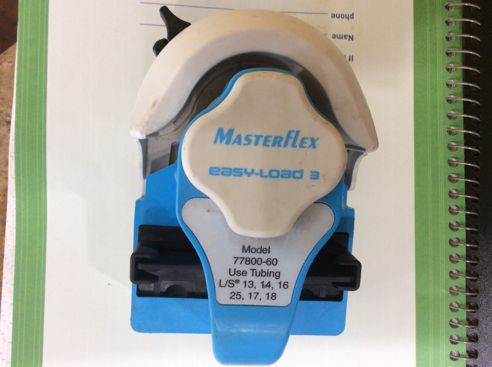 Masterflex 77800-60 Easy Load 3 Pump Head for Precision Tubing SS Rotor ...