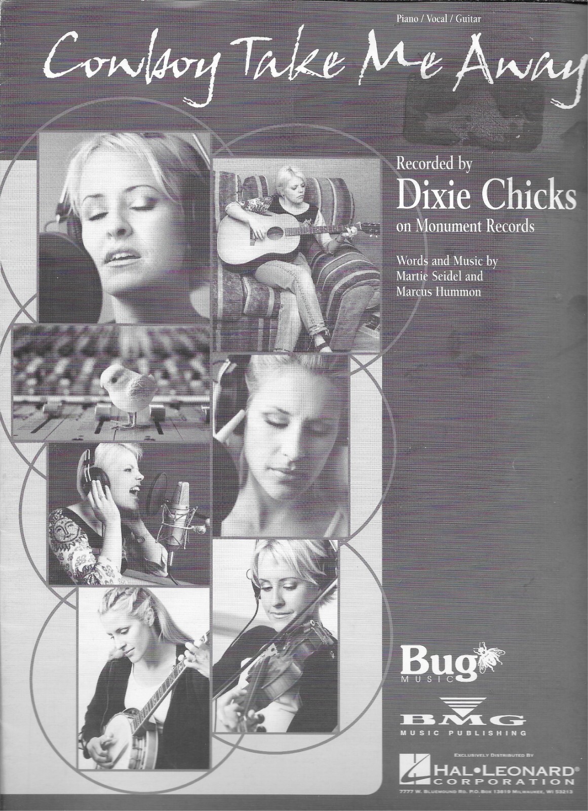 DIXIE CHICKS Cowboy Take Me Away sheet music songsheet | eBay