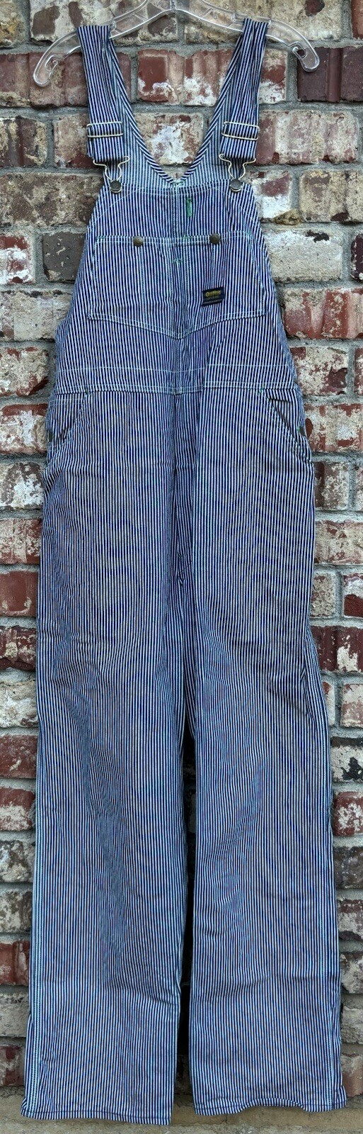 VTG Men 36x34 OSH KOSH B’GOSH Denim Striped Vestbak Bib Overalls ...