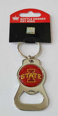 IOWA STATE CYCLONES BOTTLE OPENER SILVER KEY RING SOUVENIR by AMINCO | eBay