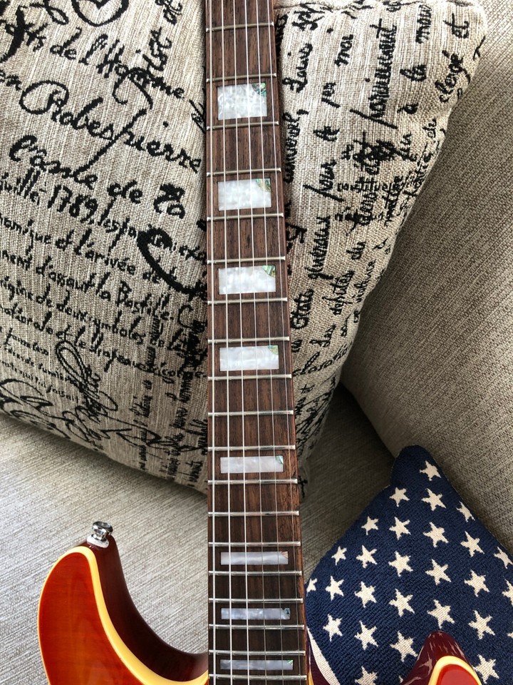 Cort M600 M Series Double Cutaway HH with Flame Maple Top 2002 - Cherry ...